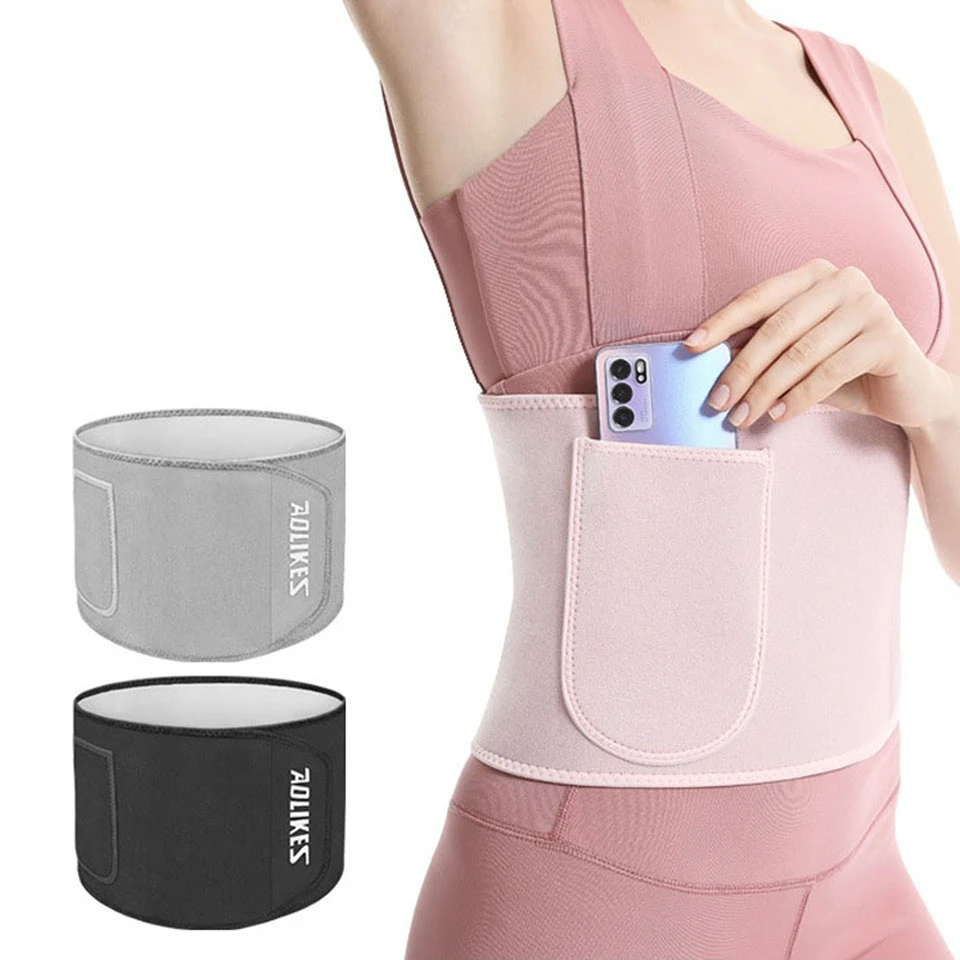 Sports-Strap-Waist-Trainer-Back-Support-Brace-Silver-Cover-Sauna-Sweat ...