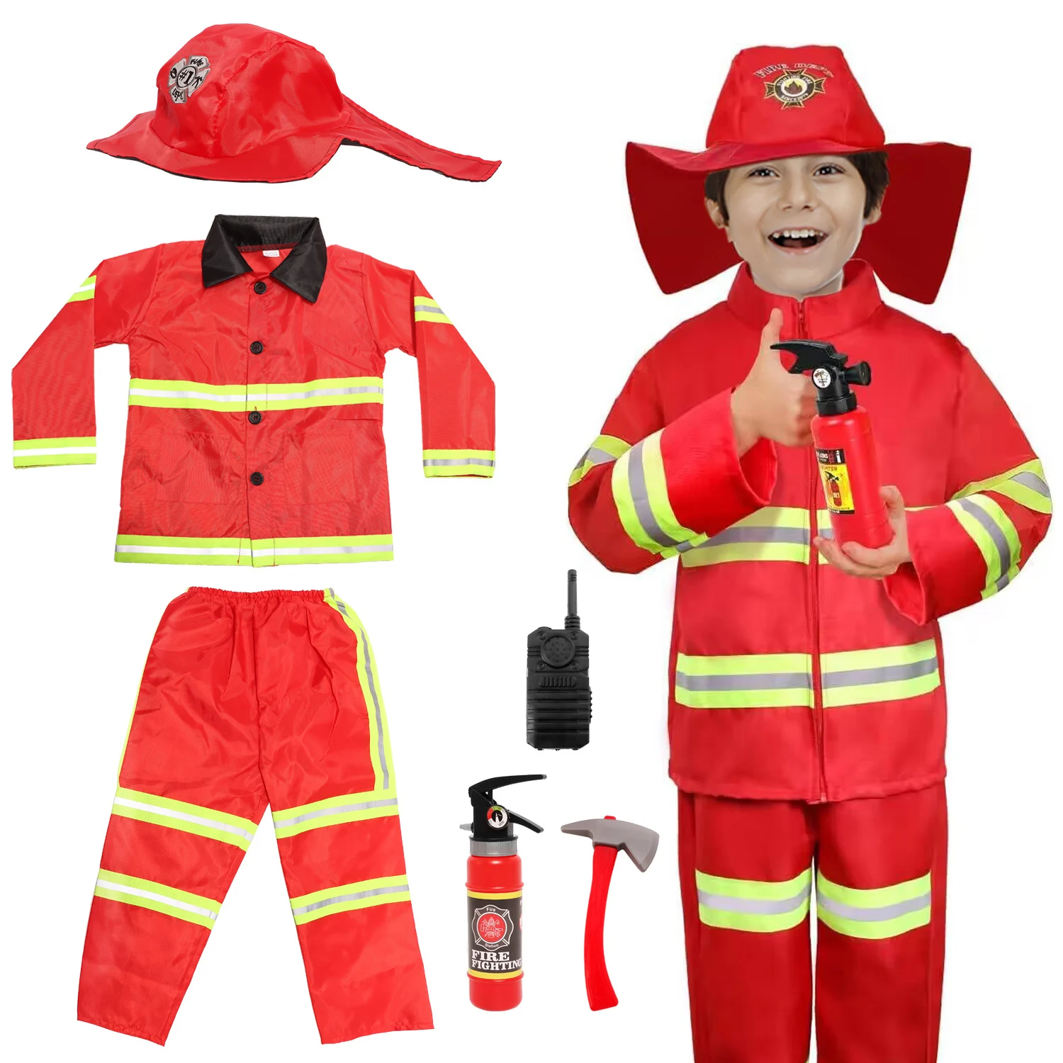 Police Officer Costume for Kids Boys Girls Costume Cop Uniform Outfit ...
