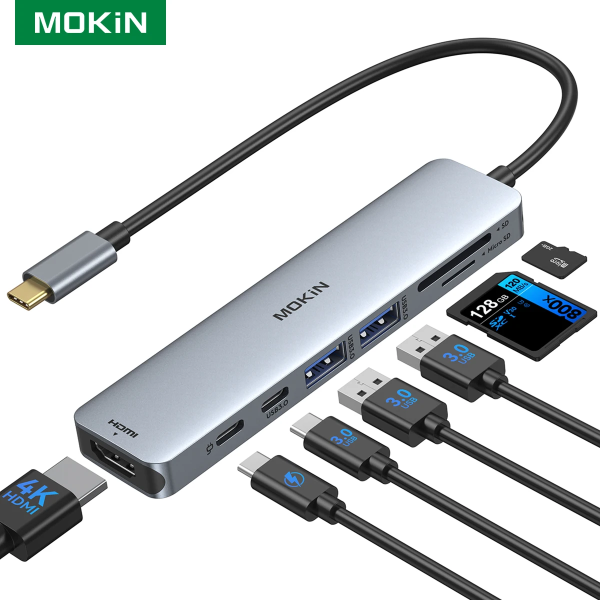 MOKiN-Hub-USB-C-Hub-Multiport-USB-C-Adapter-with-4K-60hz-HDMI-5Gbps ...