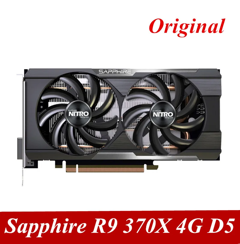 기존 사파이어 R9 370 4GB 비디오 카드 GPU AMD Radeon R7 370X R9370 R7 370X 4G 그래픽 ...