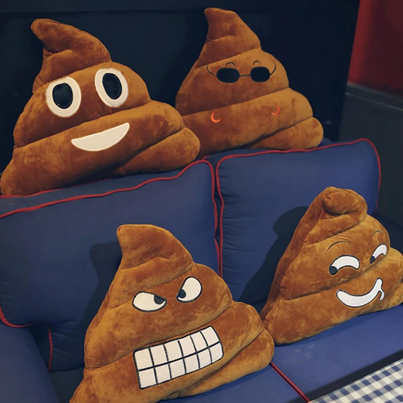 1PC Creative Super Poop Stuffed Plush Toy Funny Cute Face Expression ...