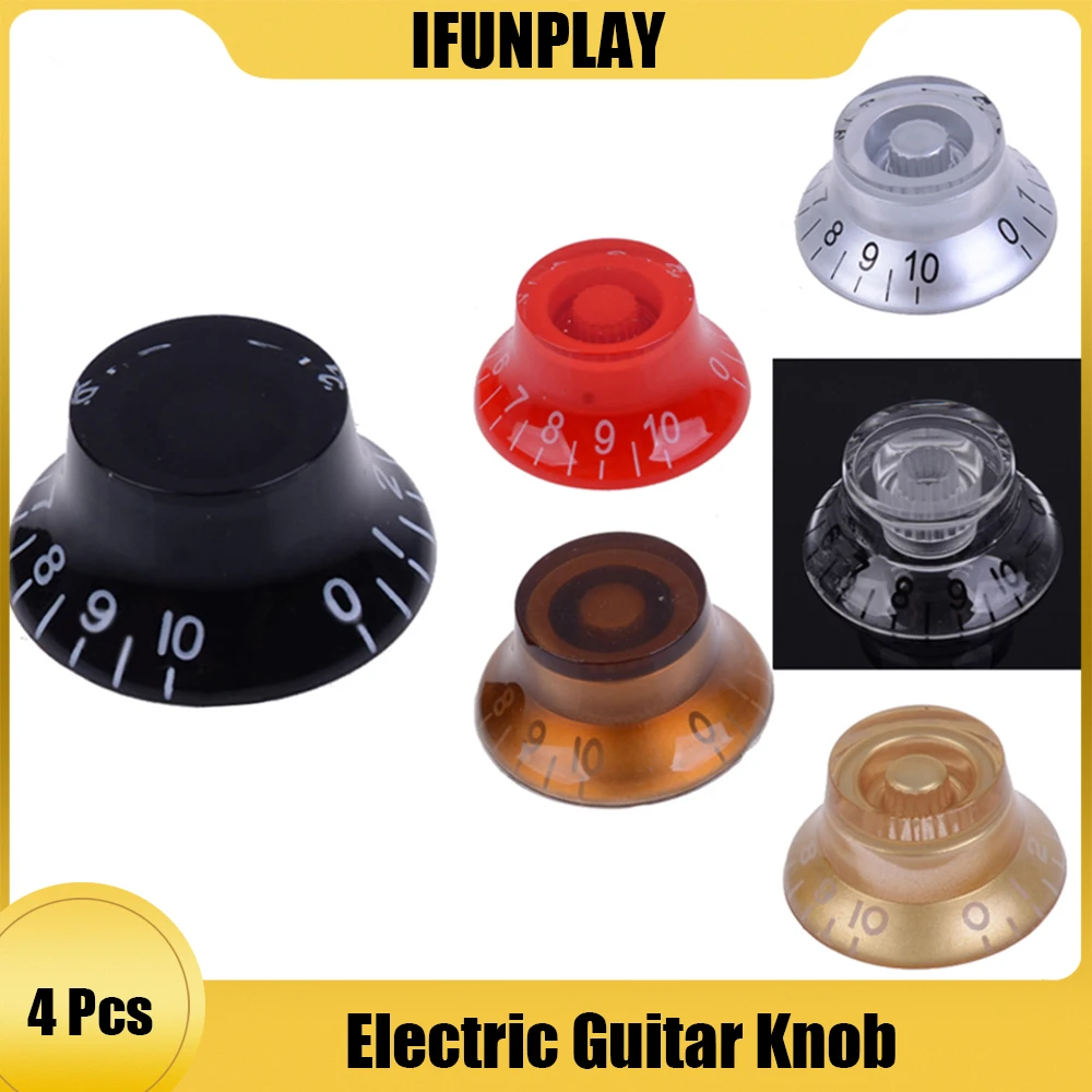 4pcs-Multi-Color-Guitar-Volume-Tone-Knobs-Top-Hat-Guitar-Speed-Control-Knobs-Plastic-Guitar ...