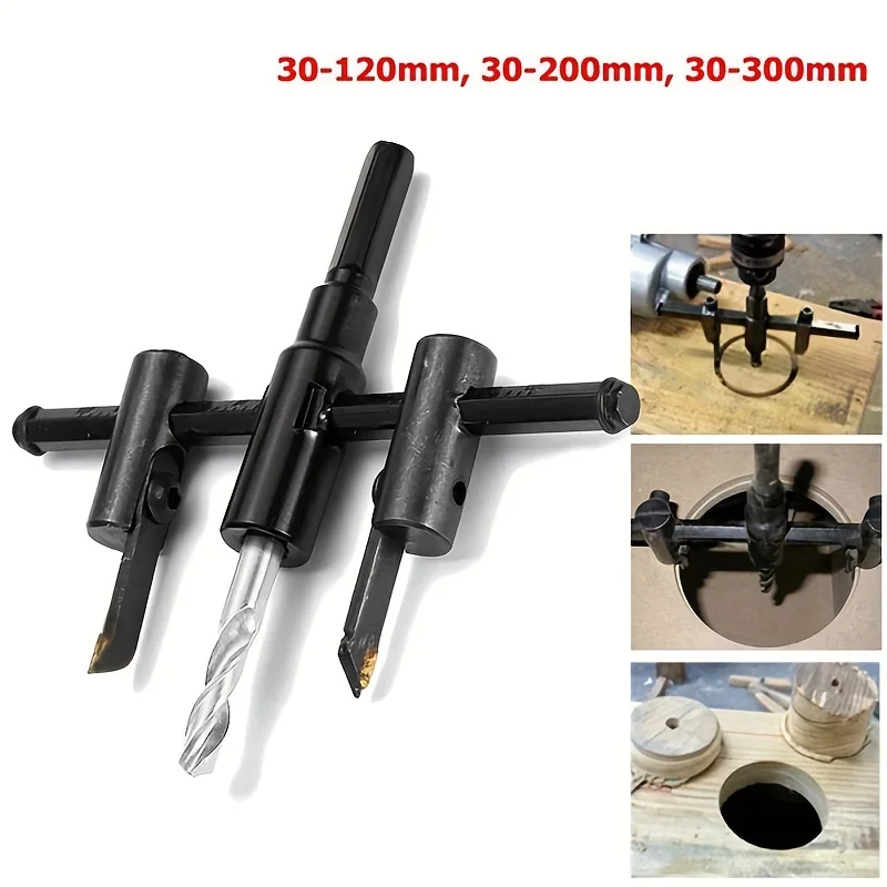 Adjustable aircraft type hole opener woodworking tube lamp hole ...