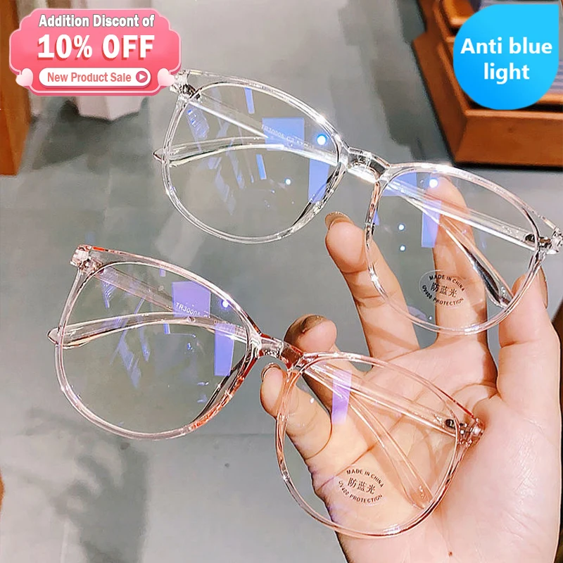 Transparent-Round-Frame-Computer-Glasses-Women-Men-Anti-Blue-Light ...
