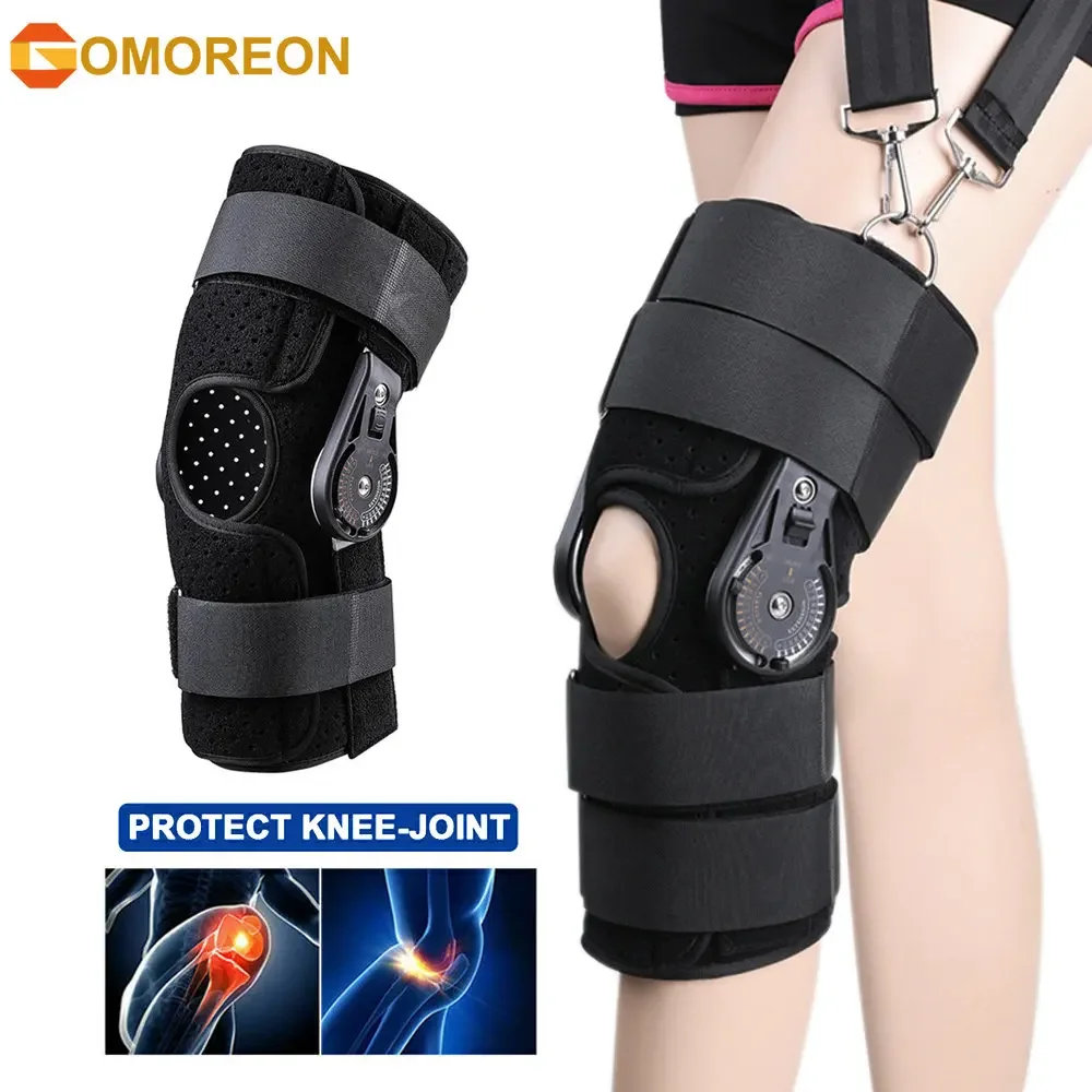 Hinged-ROM-Knee-Brace-Adjustable-Knee-Immobilizer-Support-for-Arthritis ...