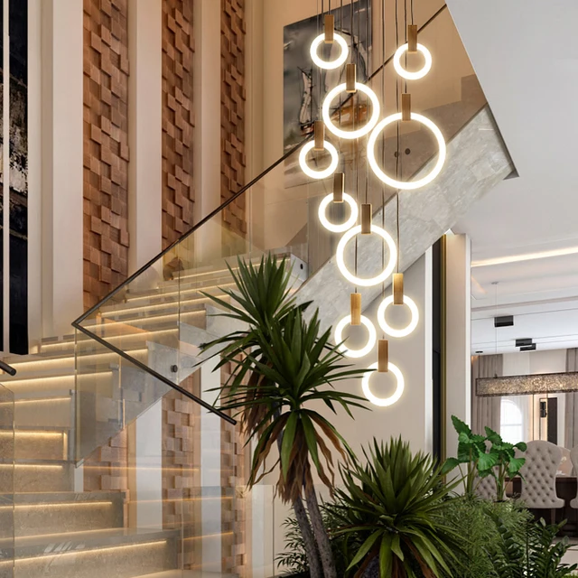 Modern Staircase Chandelier Archives - Lewoer Lighting