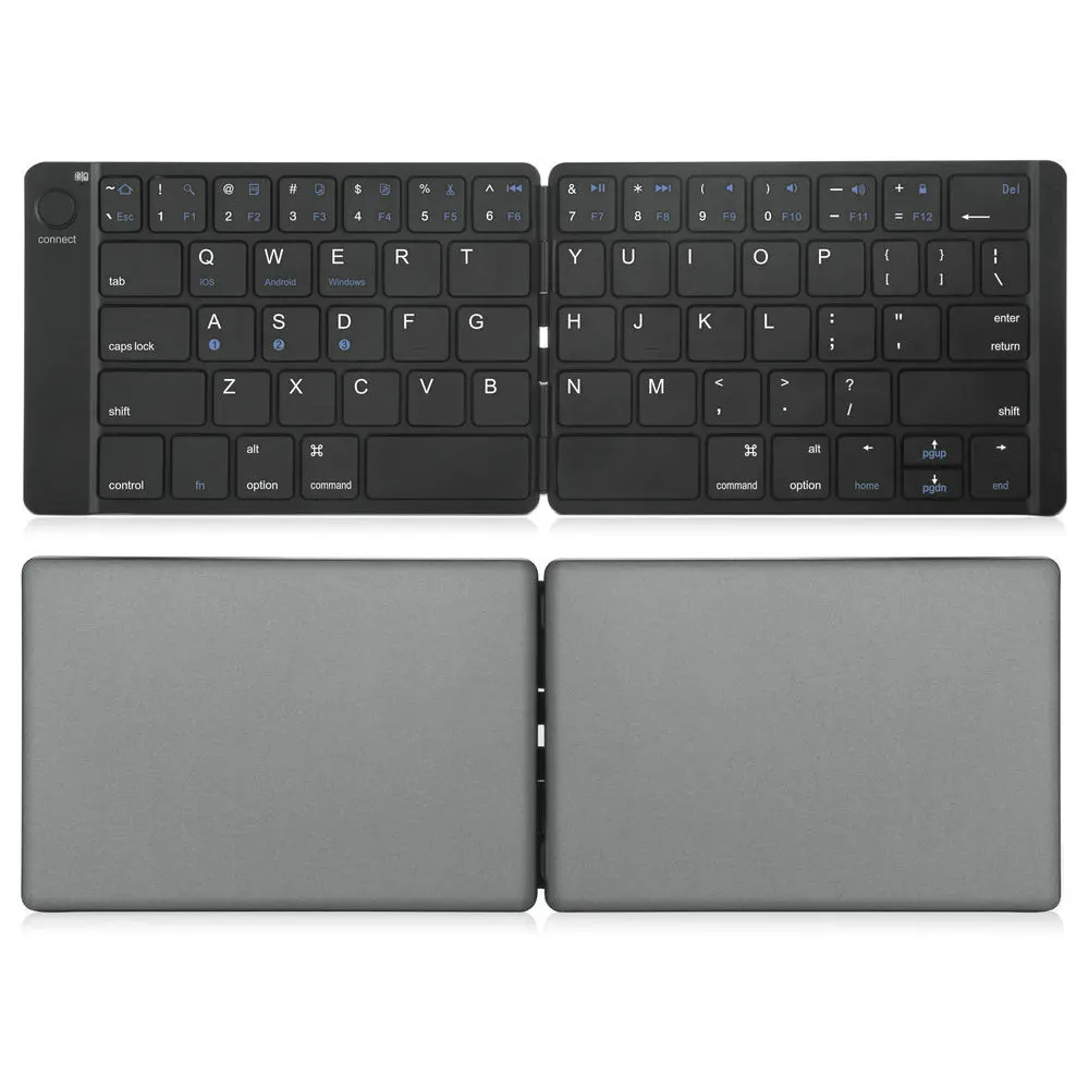 Metal Folding Foldable Bt 5.1 Bluetooth Keyboard Usb Type C For Windows ...