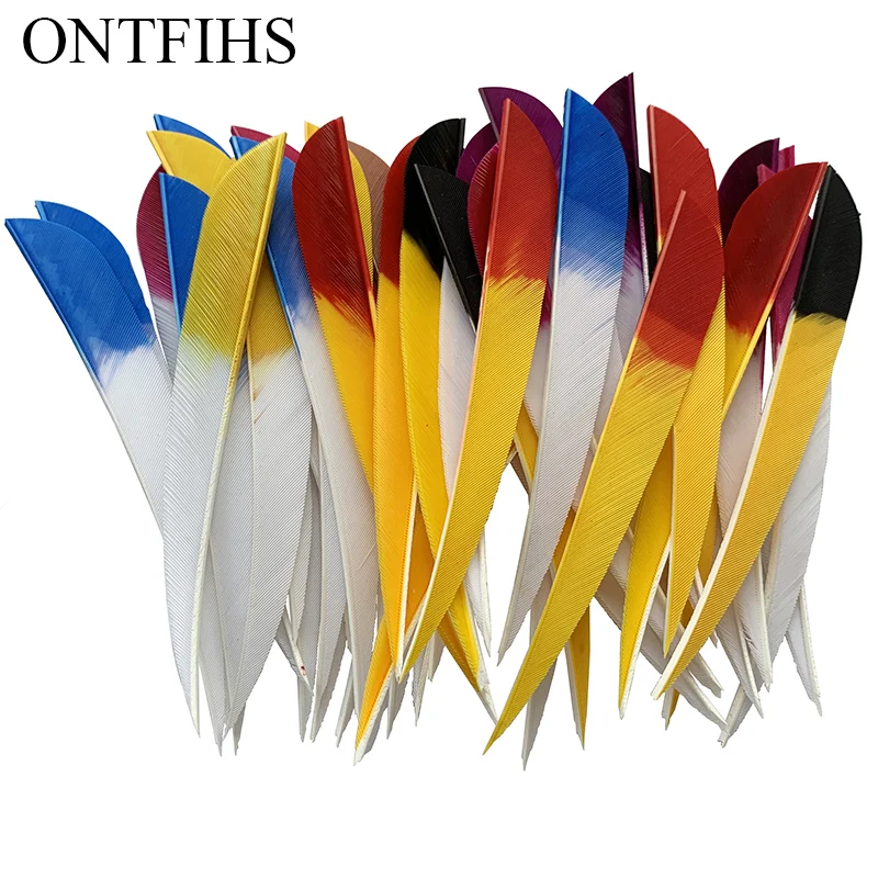 18Pcs-lot-5-Inch-Arrow-Feather-Water-Drop-Real-Turkey-Feather-Archery ...