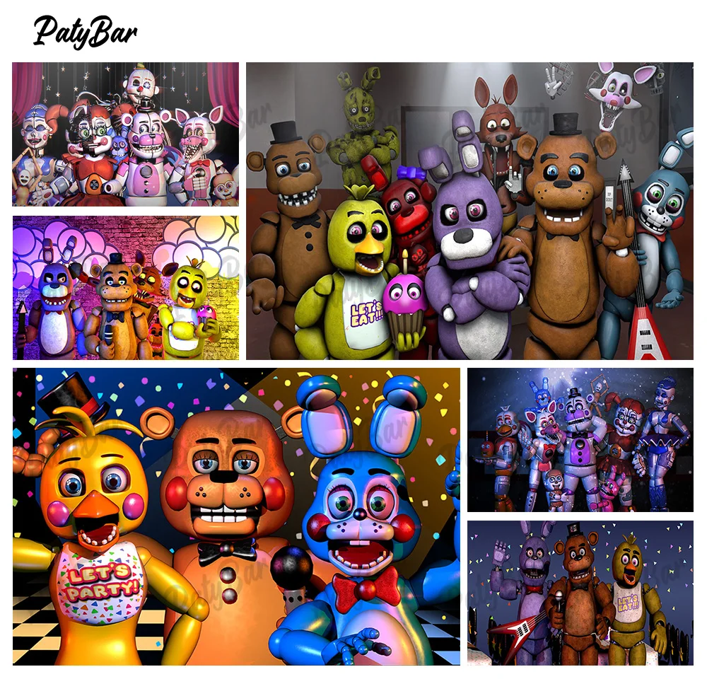 PatyBar-Freddy-Bear-Photography-Backdrop-Kids-Birthday-Decoration ...