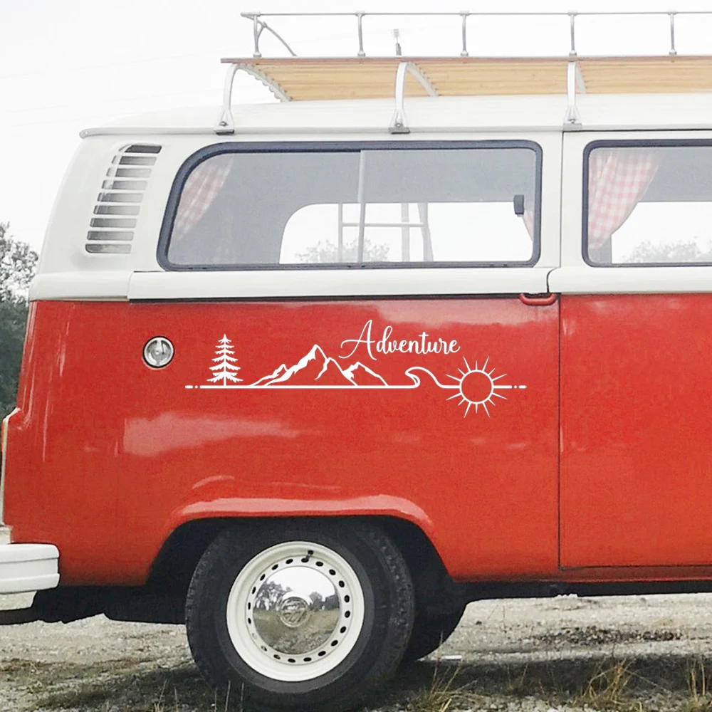 Mountains-And-Sun-Car-Stickers-Decorative-Accessories-Forest-Adventure ...