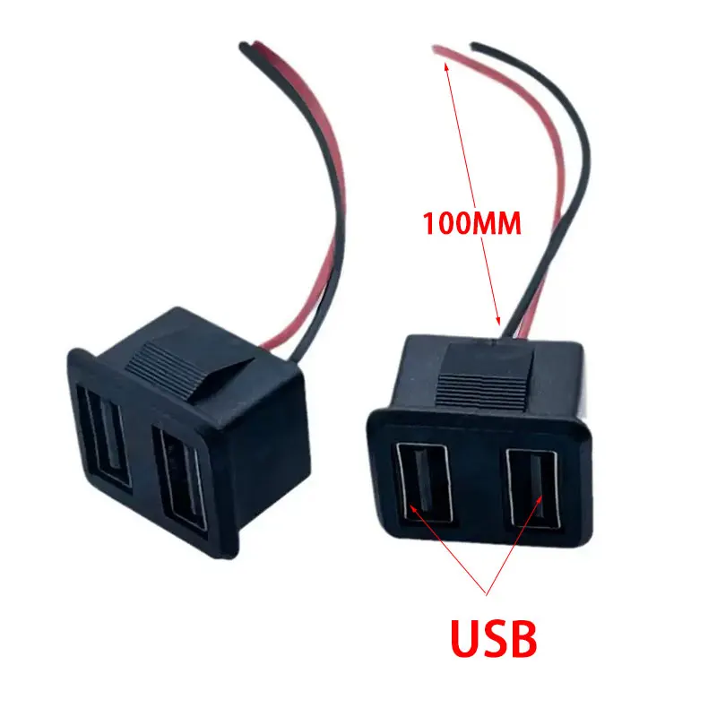 1/2pcs Double Layer Usb Female Base 3A 100V Female Usb Lamp Charging ...
