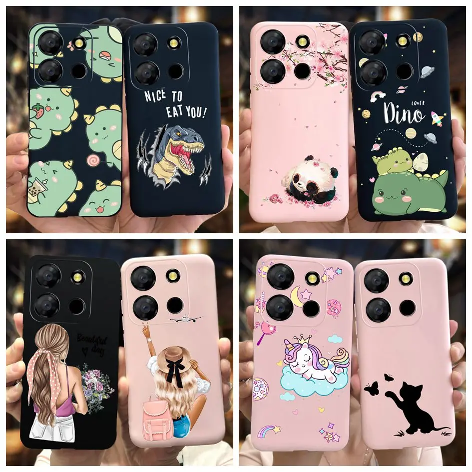 Shockproof-Case-For-ITEL-A60-A60S-Phone-Cover-Lovely-Girls-Dinosaur ...