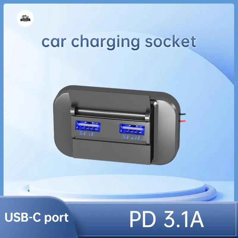 PD-Type-C-Dual-USB-Ports-Quick-Charge-Car-Bus-Charger-Socket-Adapter ...
