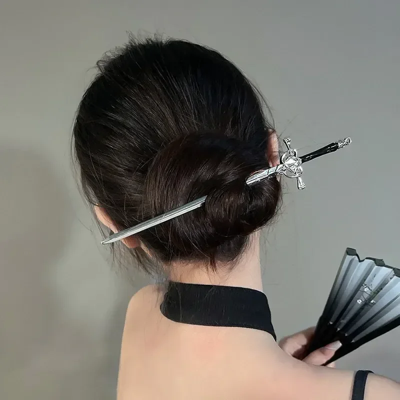 New-Punk-Metal-Sword-Hairpin-Chinese-Simple-Hair-Sticks-for-Women-DIY ...