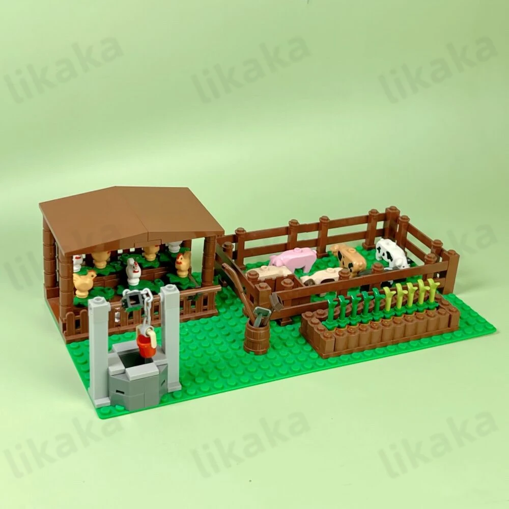 City-Farm-Animals-Building-Blocks-Montessori-Trees-Bricks-Toys-for-Boys ...