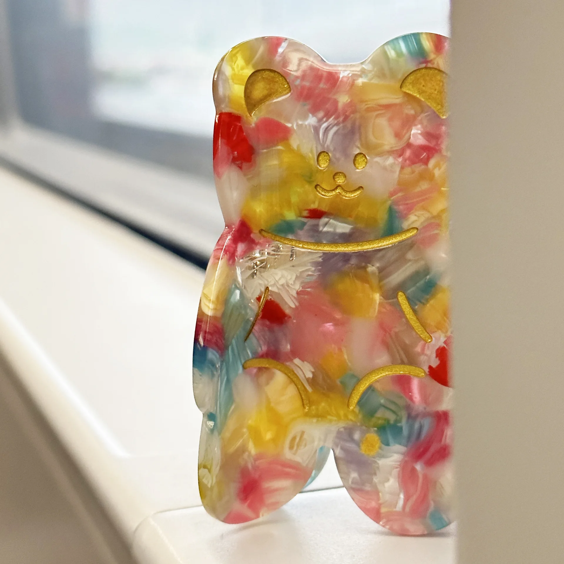 Muweordy-Cute-Candy-Bear-Acetate-Hair-Clip-Rainbow-Barrettes-Crab-Hair ...