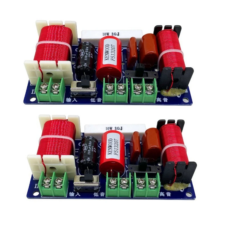 2PCS-2-Way-250W-2500Hz-3000Hz-Frequency-Divider-DIY-Speaker-Filter-Circuit-Home-Theater-Bass ...