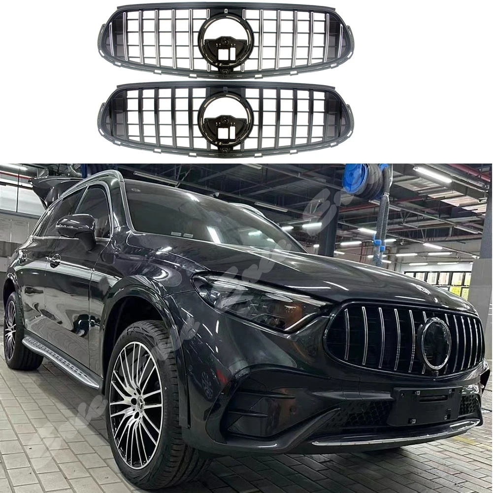 Front Racing Billet Bumper Grilles Upper Facelift Grilles For Mercedes ...