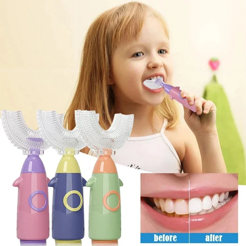1Pc Toothbrush For Kids U Shape 360° Children's Teeth Care Cleaning ...