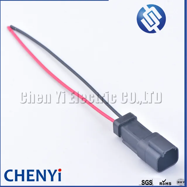 Deutsch DT series black 2 Pin Auto Waterproof Connector excavator headlight boom light Wire ...