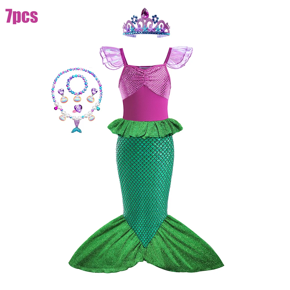 Disfraz de La Sirenita de Disney para niña, disfraz de princesa Ariel ...