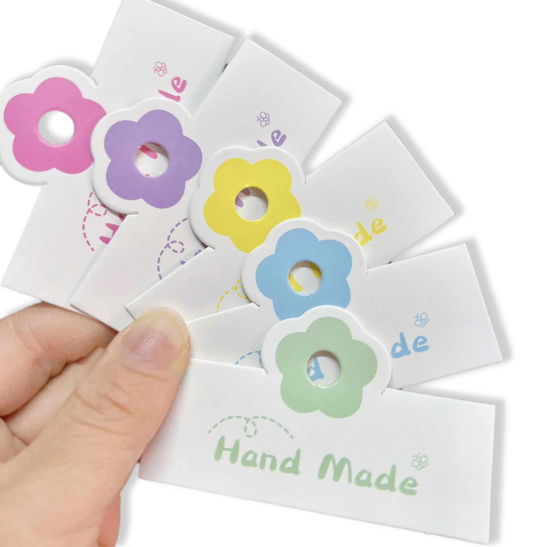 50PCS-Cute-Flower-Packaging-Paper-Cards-Foldable-Tags-for-DIY-Hairclip ...