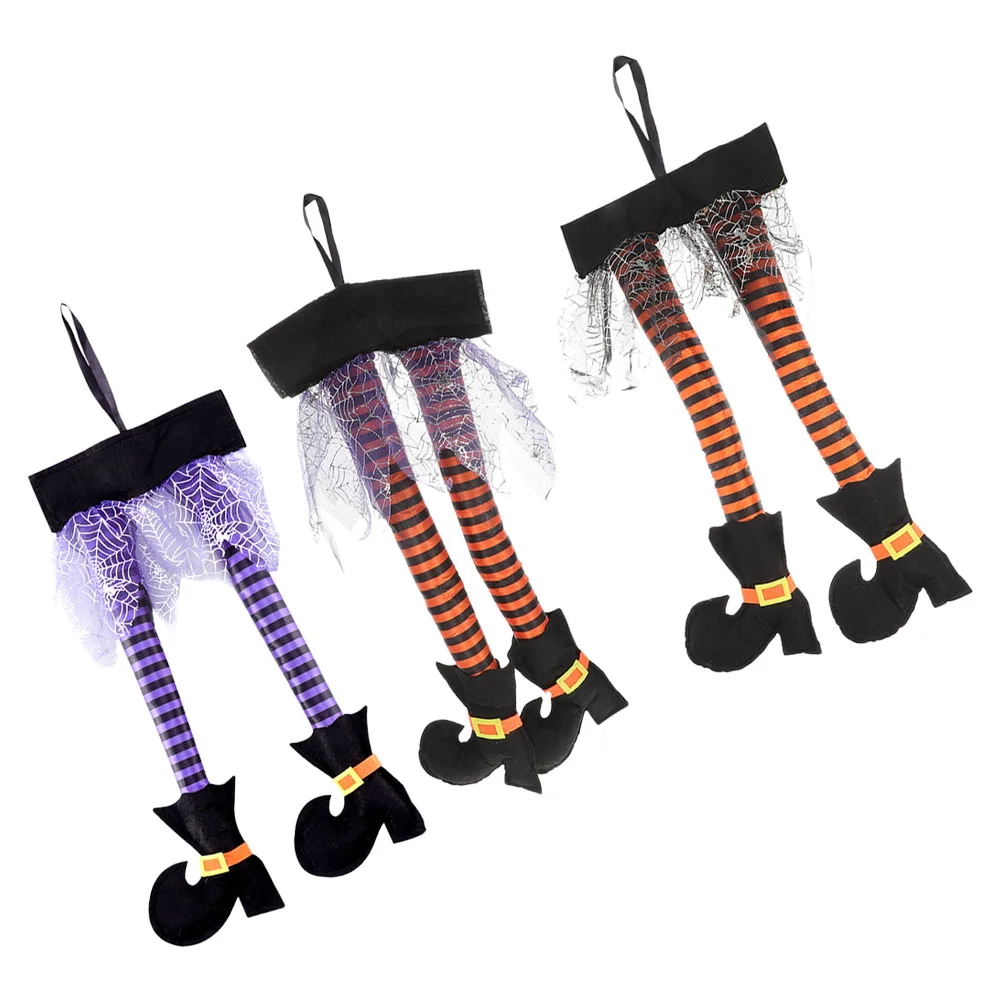 3-Pcs-Witch-Leg-Ornament-Halloween-Hanging-Decor-Supplies-Legs ...