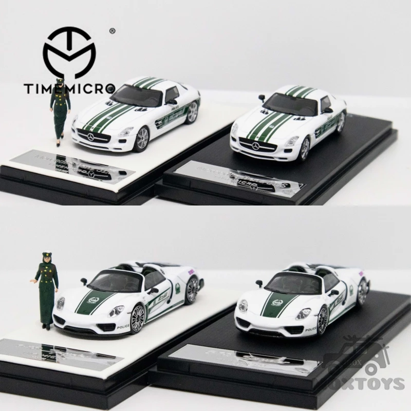 TIME MICRO 1:64 SLS /918 Dubai Police Car Diecast Model Car