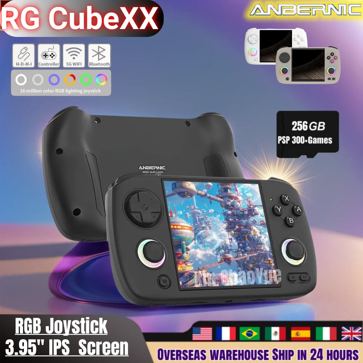 ANBERNIC-consola-de-juegos-port-til-RG-CubeXX-mando-Retro-Linux-RGB ...