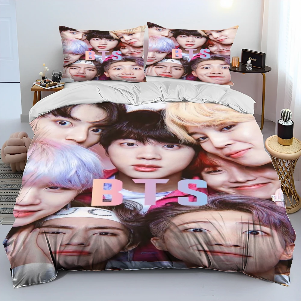 Kpop-B-Bts-Bangtan-Kim-JIN-SUGA-V-Comforter-Bedding-Set-Duvet-Cover-Bed ...
