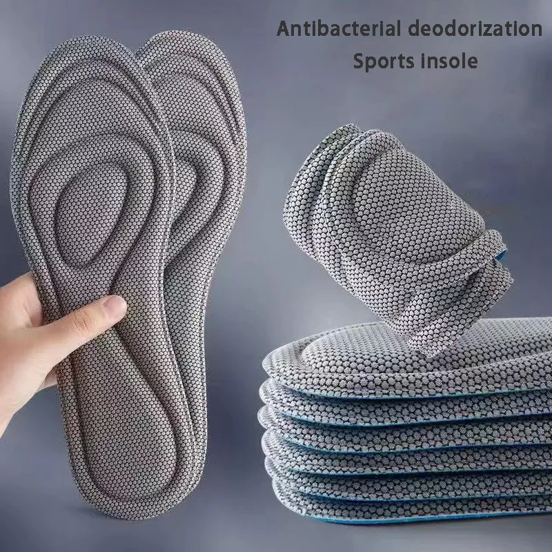 Nano Antibacterial Sport Insoles For Shoes Sneakers Memory Foam ...