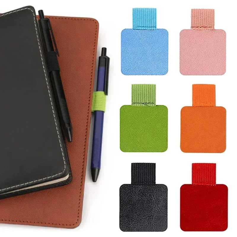 1-3Pcs Self-adhesive Leather Pen Clip Portable Pen Cover Elastic Loop ...