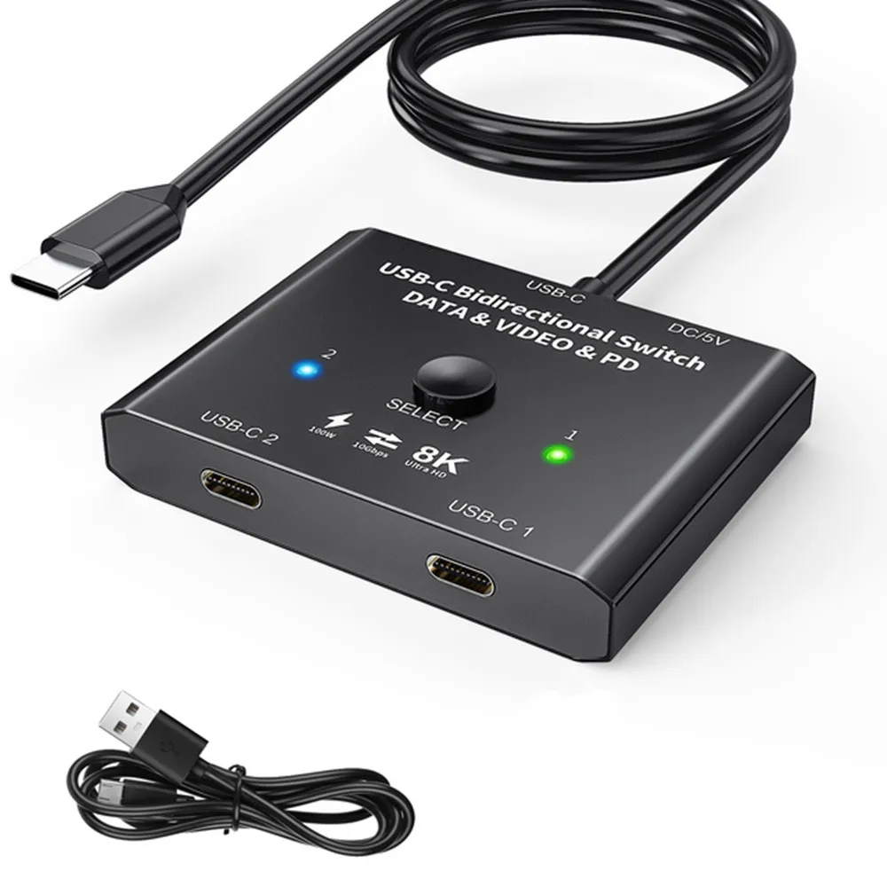 USB-C-Switch-Splitter-8K-Bi-Direction-1x2-2x1-Type-C-Data-Video ...