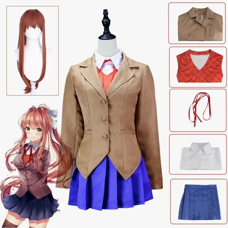 Custom-Anime-Doki-Doki-Literature-Club-Monika-Cosplay-Sayori-Yuri ...
