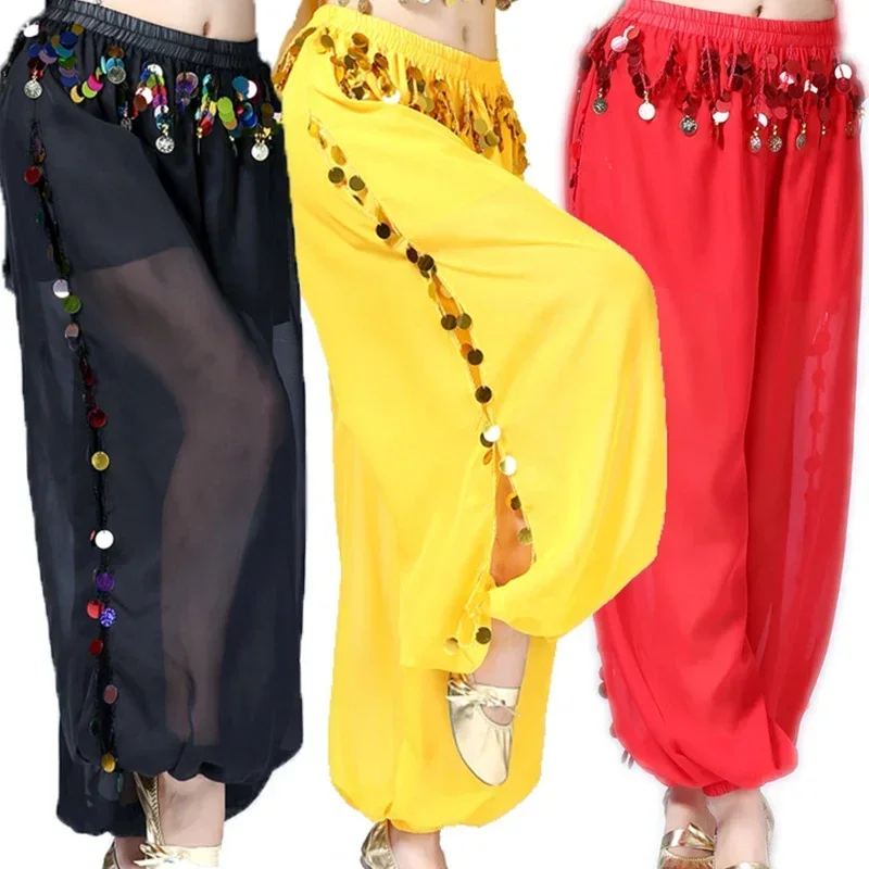 Belly Dance Pant Women's Genie Harem Pants Oriental Belly Dancing ...