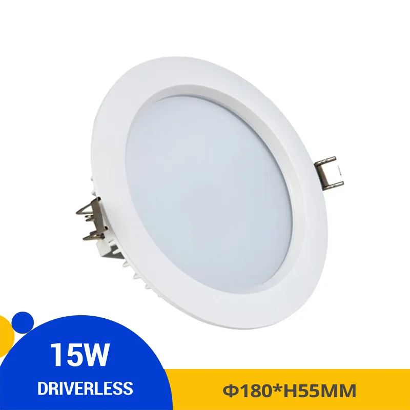 20PCS Driverless 15W Ceiling Recessed LED Downlight Indoor Home Hotel ...