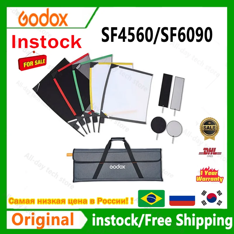 Godox Sf4560 Sf6090 Scrim Flag Kit Portable Frame Diffuser Reflector ...
