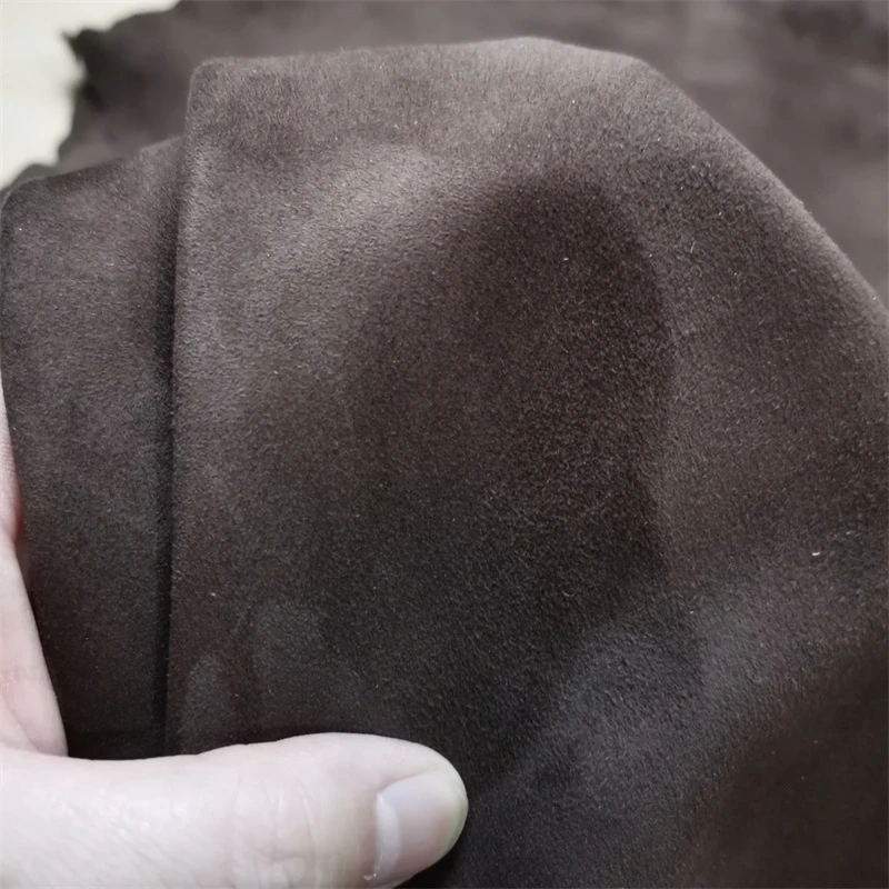 0.7/0.8mm Brown Frosted Sheep Suede. First Layer Of Sheepskin. Real ...