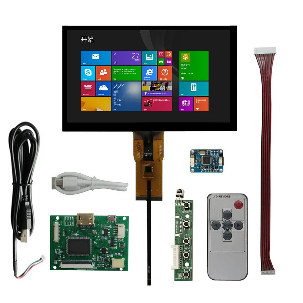 7-Polegada-1024-600-Tela-LCD-Placa-de-Controle-do-Driver-HDMI-Compat ...