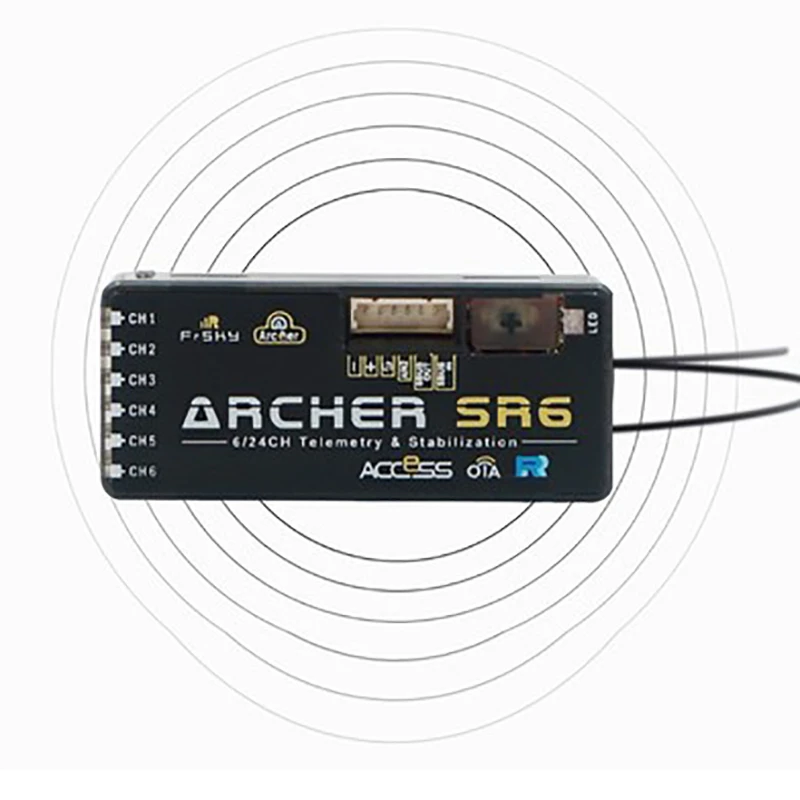 Frsky 2.4ghz Archer Sr6 Receiver Access Protocol With Ota 6/24ch Gyro-stabilized S.port / F.port ...