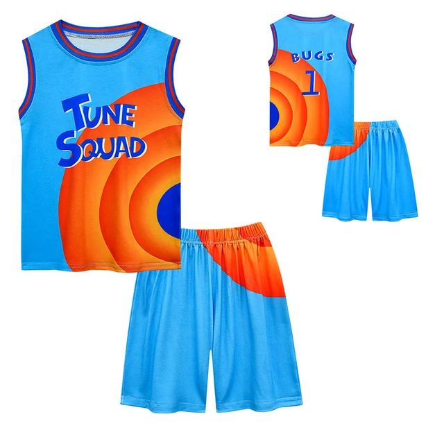 Kids Space Jam 2 Jersey Clothes James Tune Squad Basketball Cosplay ...