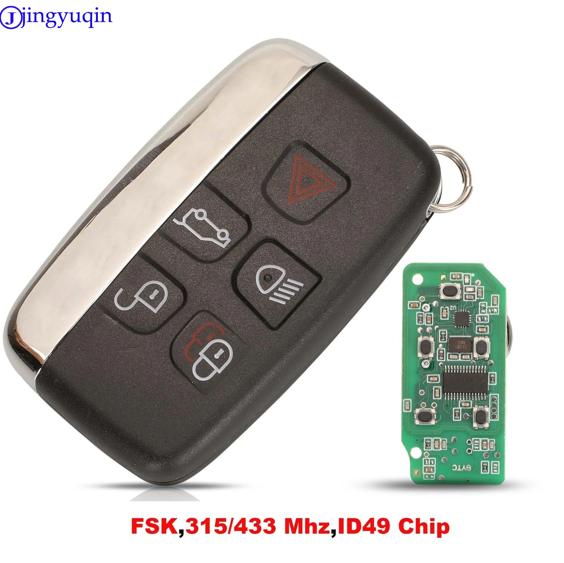 jingyuqin FSK 315/433 MHz Car Remote Key For Land Rover Discovery 4 ...