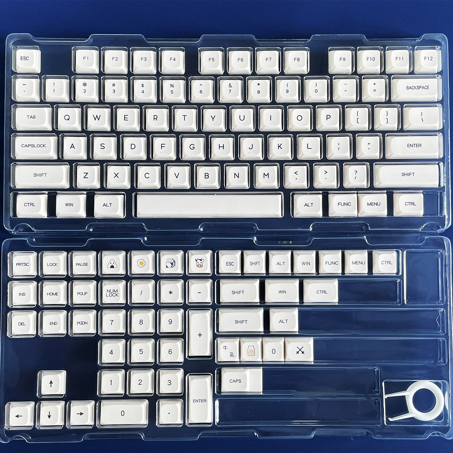 124 Keys Milk Theme Key Caps XDA Profile PBT Dye Subbed Japanese ...
