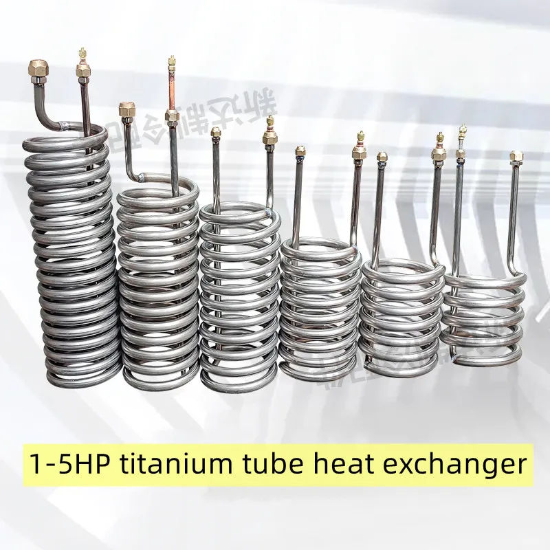 Titanium-tube-evaporator-straight-titanium-tube-heat-exchanger-1-5HP ...
