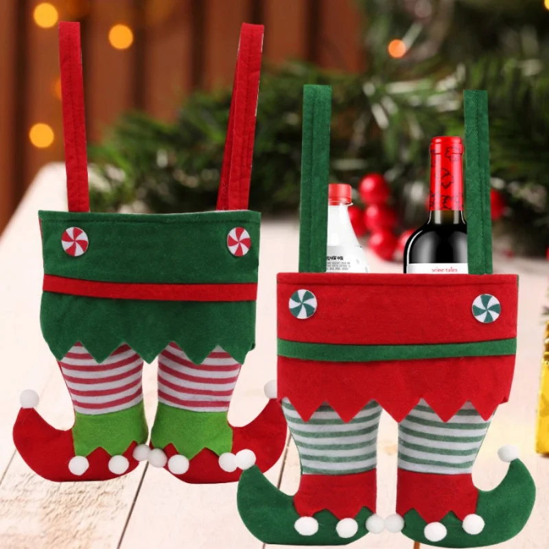 1pcChristmas Elf Gift Bag Non-Woven Santa Candy Bag Christmas ...