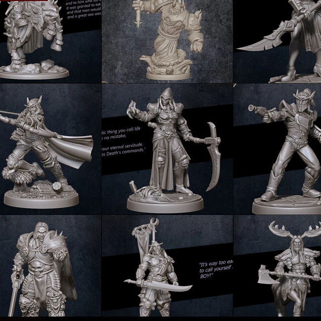 Sword-Saint-Ranger-Elf-Queen-Troll-Four-Knights-DND-Running-Team-juego ...