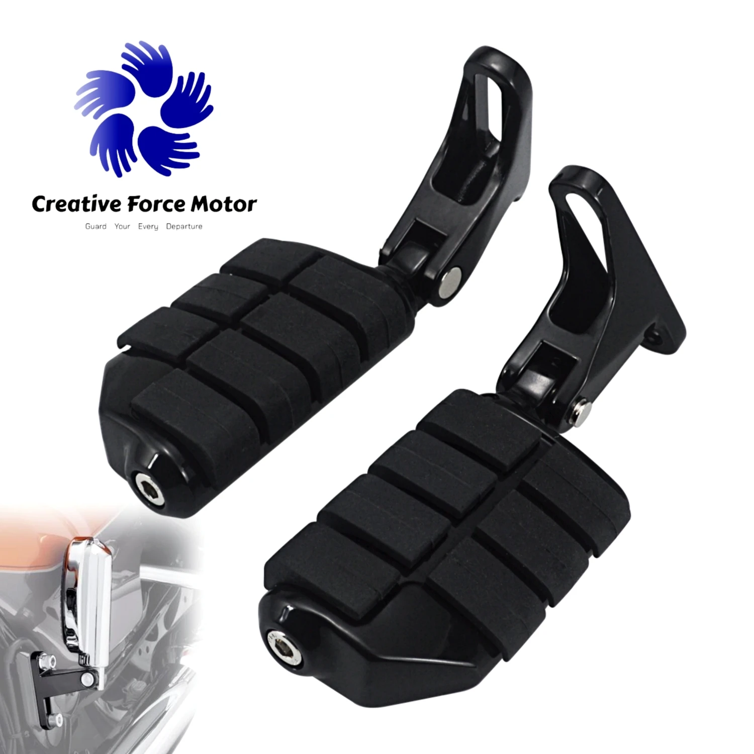 Rear-Passenger-Footpegs-Clamp-Mount-Kit-Motorcycles-Footrest-For-Harley ...