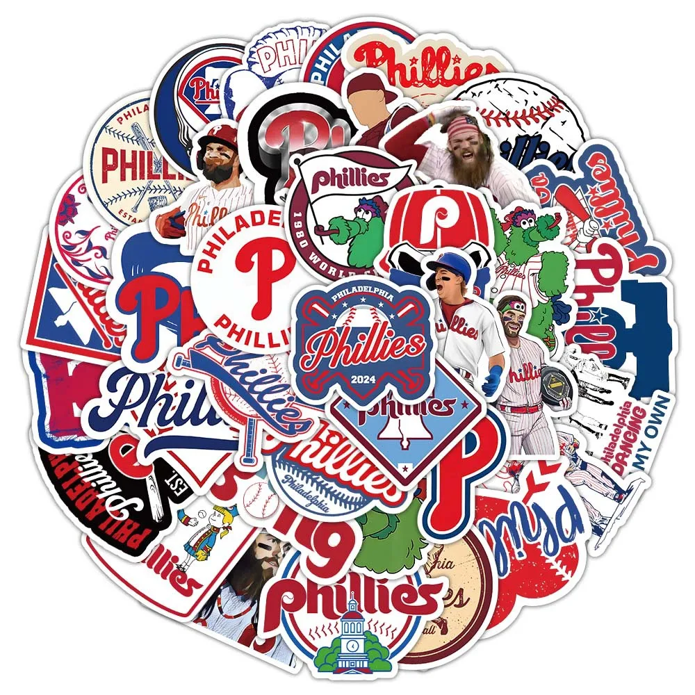 10-30-50PCS-Philadelphia-Phillies-Stickers-Baseball-Cartoon-Decals ...