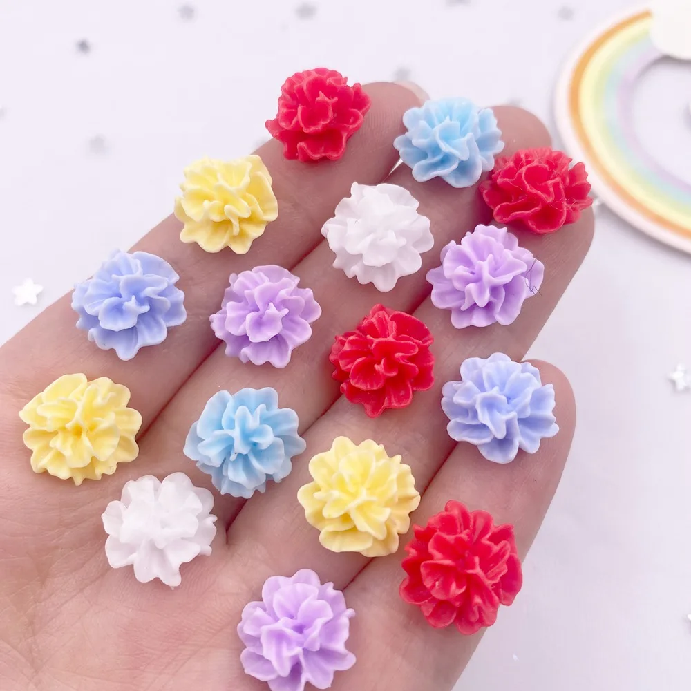 40PCS-Resin-Kawaii-14mm-Colorful-Hydrangea-Flatback-Flower-Stone ...