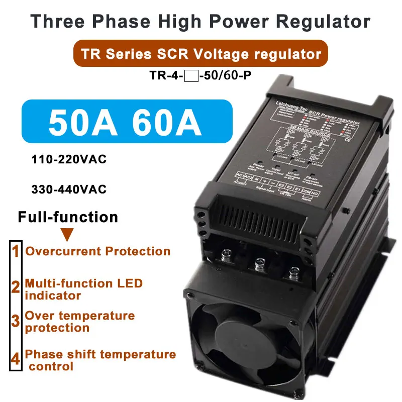 TR Series 3 phase 50A 60A 110V 220V 330V 440VAC SCR High Power ...